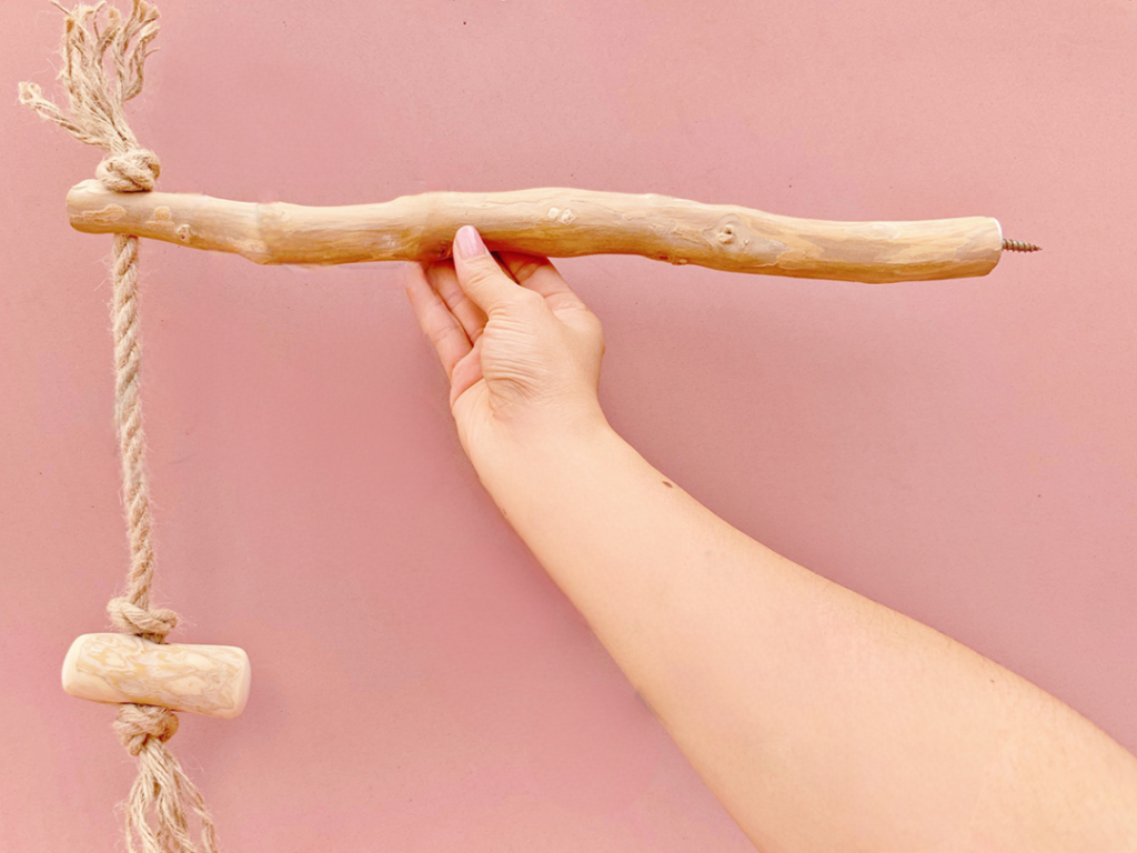 Coffee Wood Birds Perches With Rope - Xuất nhập khẩu Hàng Xanh